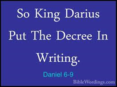 King Darius’ Decree - Where Is God Now Ministries